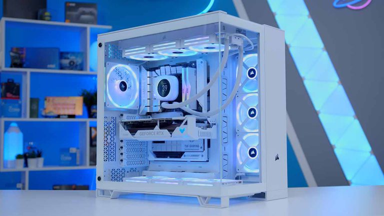 The Best High-End No Cables White Gaming PC Build - GeekaWhat